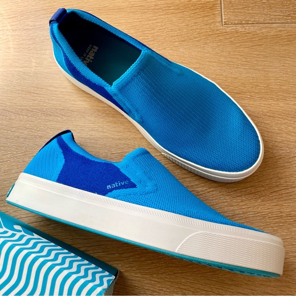 Native | Shoes | Native Miles Liteknit Mens Blue Slipon Shoes In ...